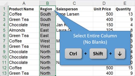 Selecting Entire Columns That Have Blank Cells Excel Campus