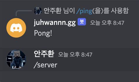 Discord bot Ping Pong 및 구조 분리