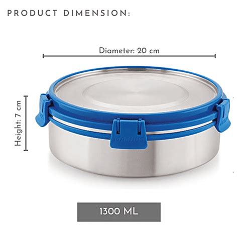 Buy Magnus Deluxe Container No 5 Stainless Steel Container Detachable Clip Lock Leakproof