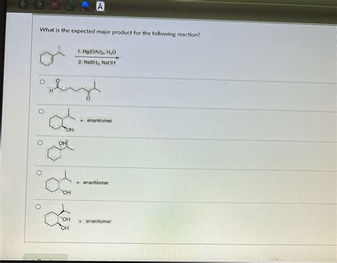 [solved] X A What Is The Expected Major Product For The Following Reaction Course Hero