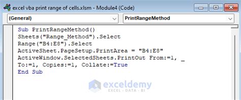 Excel Vba Print Range Of Cells 5 Easy Methods