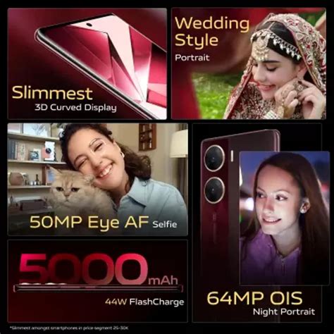 Buy Vivo V E G Gb Ram Gb Artistic Red Online Croma