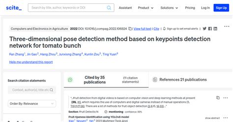 Three Dimensional Pose Detection Method Based On Keypoints Detection Network For Tomato Bunch