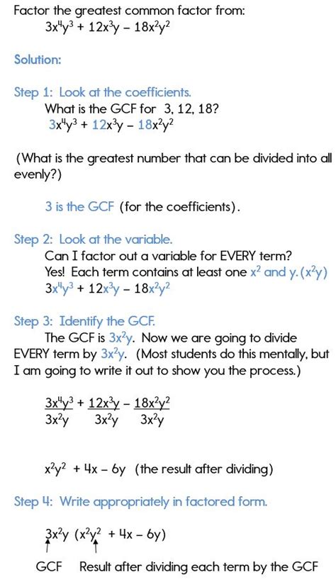 Factoring Polynomials Using The Gcf Factoring Polynomials