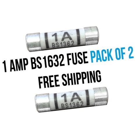 1 Amp Fuse Pack Of 2 1a Bs1362 Electrical Plug Ebay