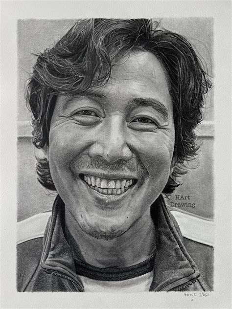 My Portrait Of Gi Hun From Squidgame Really Enjoyed This One R Drawing