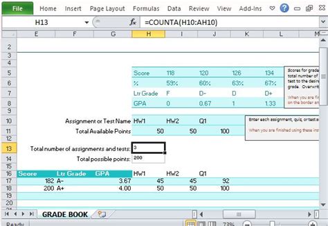 Detail Excel Grading Template Koleksi Nomer