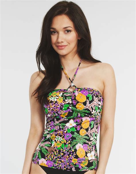 Trending Plus Size Bandeau Tankini Top