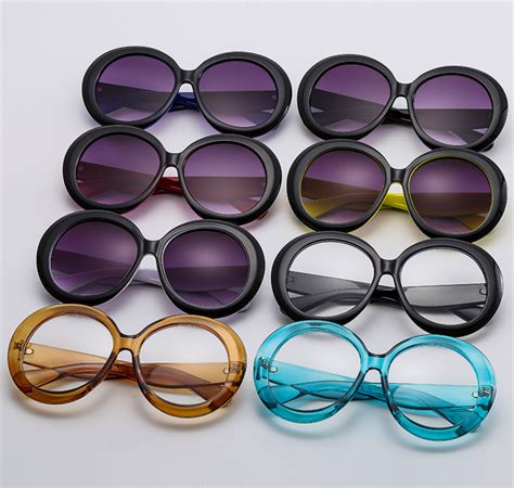 Wholesale Custom Good Price Round Shape Sunglasses Oversized Large
