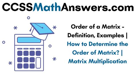 order of a matrix definition examples how to determine the order