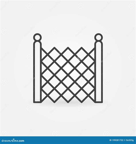 Fencing Vector Line Icon Linear Concept Outline Sign Symbol 147248556