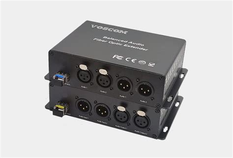 Duplex Balanced Audio Over Fiber Extender Voscom