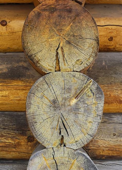 A Log Wall Construction With A Swedish Cope Log Profile Ends Of Logs