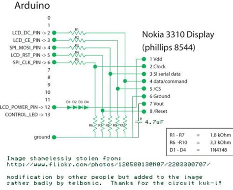 Nokia 3310 Lcd Arduino Lcd Nokia