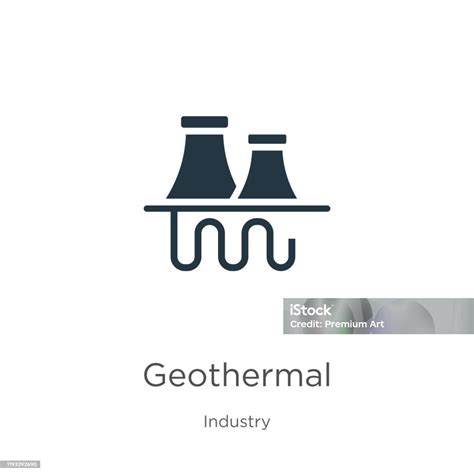 지열 아이콘 벡터입니다 흰색 배경에 고립 된 산업 컬렉션에서 트렌디 한 평면 지열 아이콘 벡터 일러스트는 웹 및 모바일 그래픽 디자인 로고 Eps10에 사용할 수 있습니다