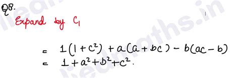 Class CBSE Applied Maths Determinants Exercise