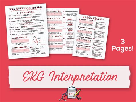 Ekg And Dysrhythmia Interpretation Basics For Nurses And Nursing Etsy