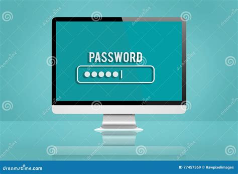 Password Login Identity Privacy Security Concept Stock Illustration