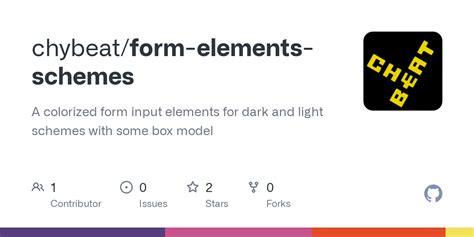 Github Chybeatform Elements Schemes A Colorized Form Input Elements
