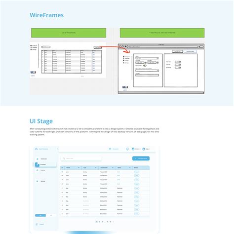 Dashboard Ui Timesheet Behance