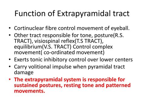 Ppt Extrapyramidal Tracts And Motor Neuron Lesions Powerpoint