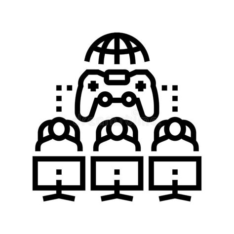 Multiplayer Games Game Development Color Icon Vector Illustration Stock