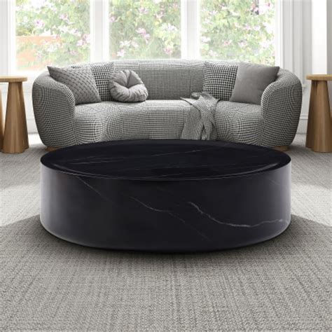 Simplie Fun Modern Circle Coffee Table With Sturdy Construction For