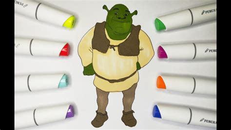 Як намалювати Шрека Прості розмальовки для дітей Youtube