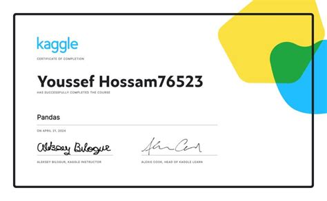 Youssef Hossam On Linkedin Youssef Hossam76523 Completed The Pandas Course On Kaggle