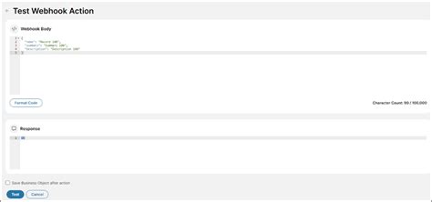 Testing An Action Assigned To A Webhook Endpoint