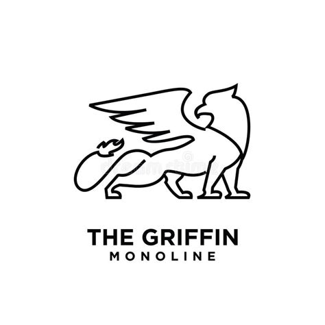 Griffin Esport Mascot Logo Design Stock Vector Illustration Of