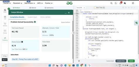 Geeksforgeeks Gfg160 Geekstreak2024 Dsa Gfgchallenge Preethi Saravanan