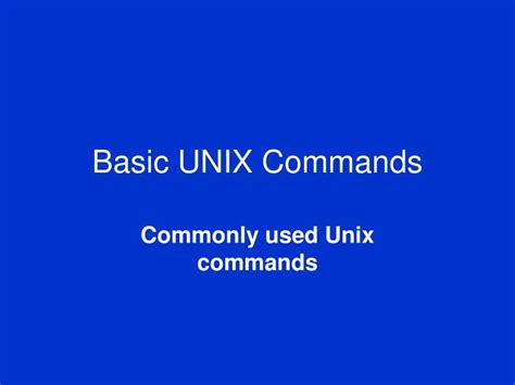 ppt basic unix commands powerpoint presentation free download id