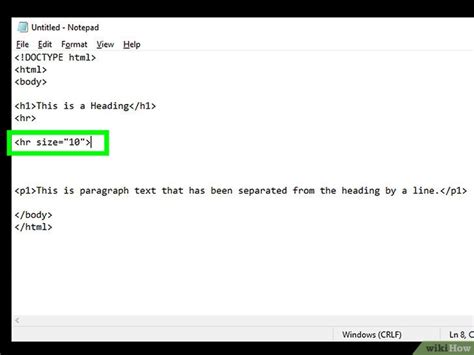 Cách để Chèn đường thẳng trong HTML wikiHow