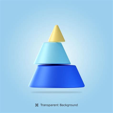 Premium Psd Pyramid Chart 3d Icon Illustration