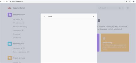 New Streamlit Docs Web Page Search Function Is Not Work Using Streamlit Streamlit