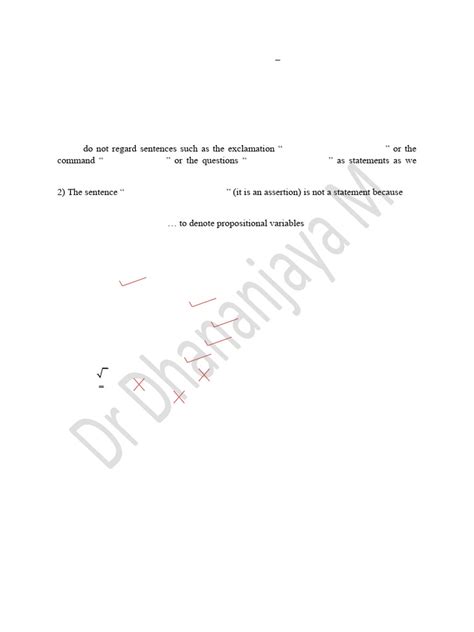 Mathematical Logics 1 First Test Pdf If And Only If Proposition