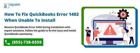 How To Fix Quickbooks Error 1402 When Unable To Install