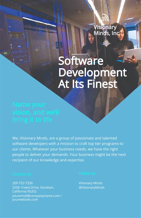 free software developer poster template to edit online