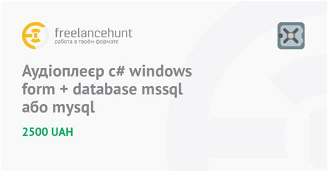 Аудиоплеер c windows form database mssql или mysql фриланс работа для специалиста