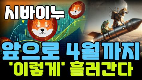 시바이누 코인 속보 수백억 부자 대거 나온다 앞으로 4월까지 이렇게 흘러갑니다 Youtube