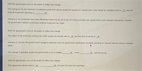 Solved Shift The Appropriate Curve On The Graph To Reflect