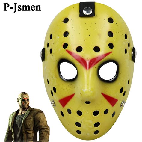 P Jsmen 영화 하키 마스크 Jason Voorhees 공포 무서운 소름 끼치는 얼굴 커버 할로윈 파티 코스프레 마스크
