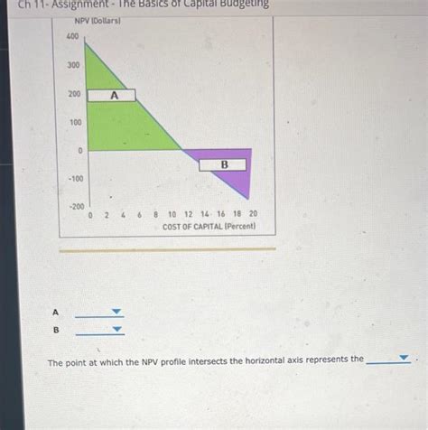 Solved An NPV Profle Plots A Project S NPV At Variou