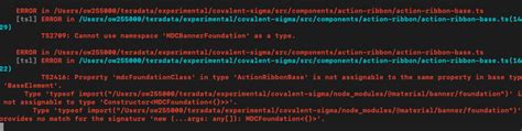MDCBannerFoundation Importing Causes Typescript Compiliation Error Issue Material
