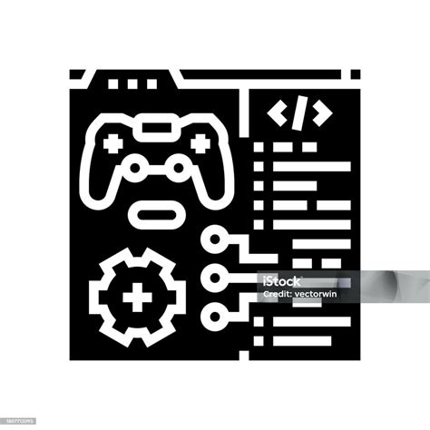 프로그래밍 게임 개발 문자 모양 아이콘 벡터 일러스트레이션 개발에 대한 스톡 벡터 아트 및 기타 이미지 개발 벡터