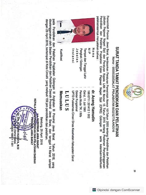 Sertifikat Pelatihan Pdf