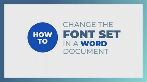 How To Change The Font Set In A Word Document Cordestra