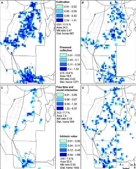 Spatial Intensity Pointsha For Four Landscape Service Indicators Of Download Scientific