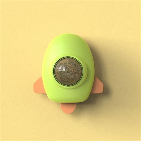 Qaailabf Catnip Ball Wall Mounted Toy For Cats 1 Pack Self Adhesive